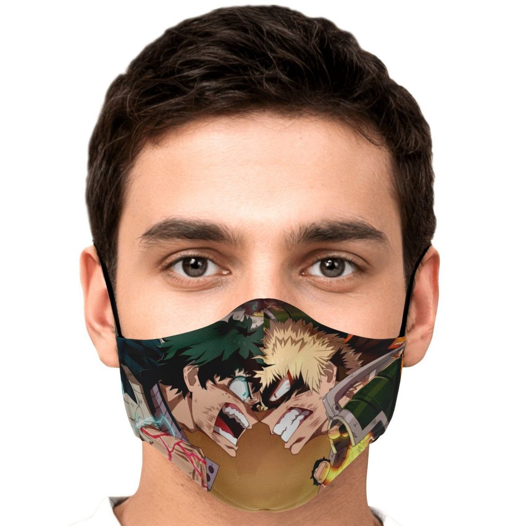 Deku vs Bakugo My Hero Academia Premium Carbon Filter Face Mask - My ...