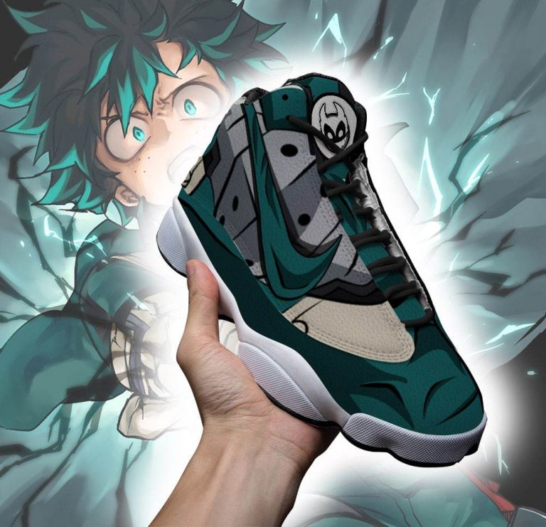 MHA Deku Jordan 13 Custome Shoes - My Hero Academia Store