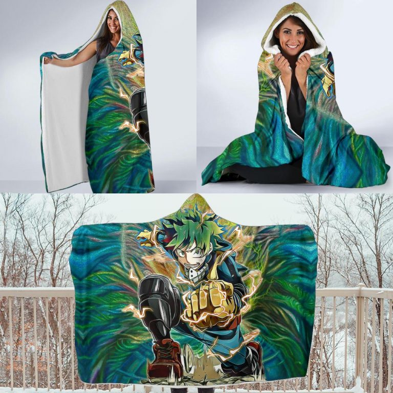 Raging Deku Hooded Blanket - My Hero Academia Store